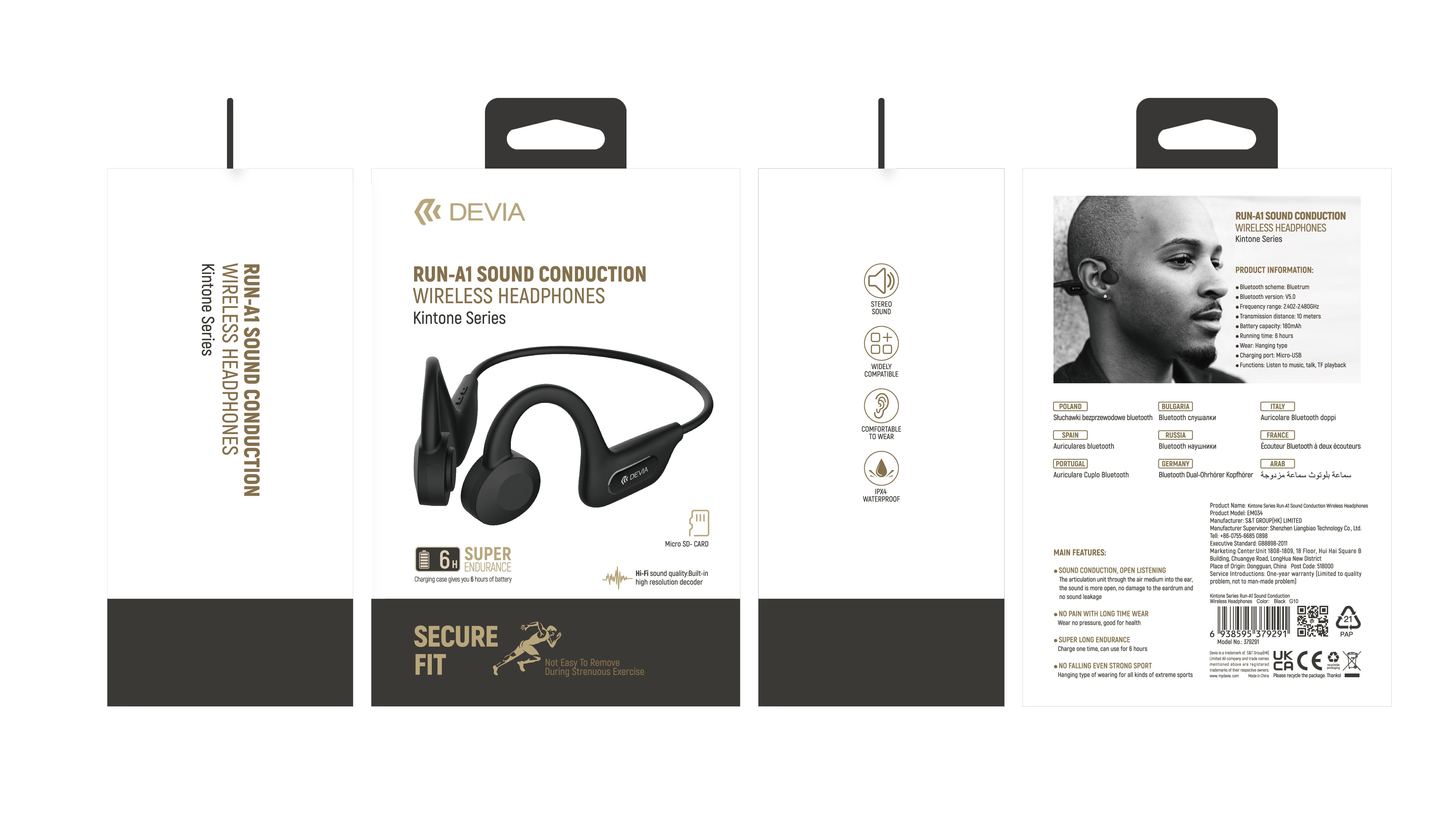 Kintone Series Run-A1 Sound Conduction Wireless HeadsetKintone Series ...
